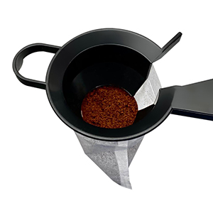 ONE CUP Filter Full Of Coffee From Above 300X300px